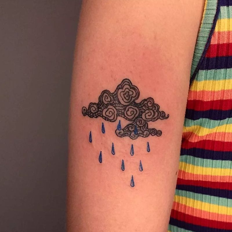 Cloud Blowing Wind Tattoo